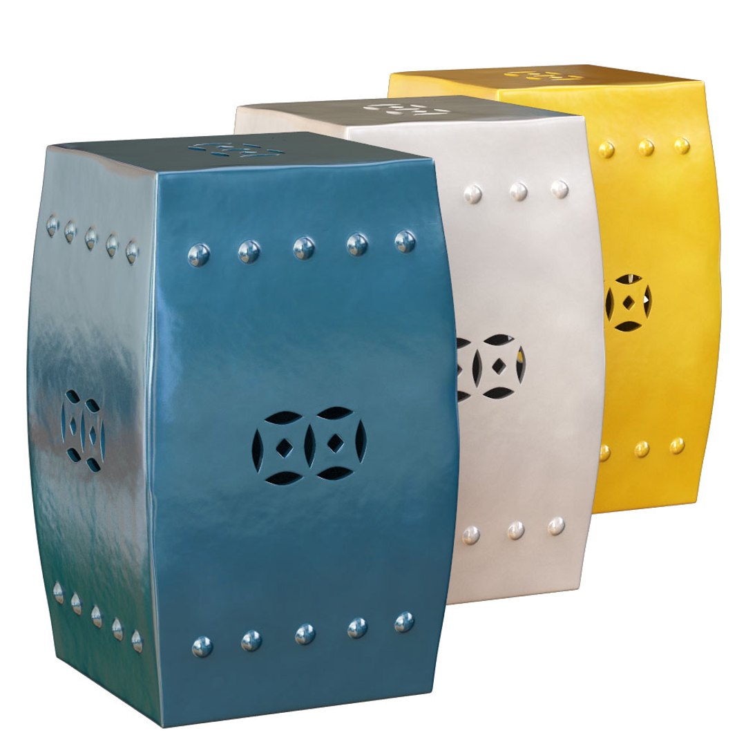 3d Model Yellow Chinese Stool