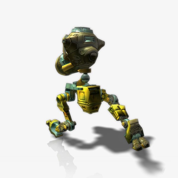 3d model maintenance robot rigged animations