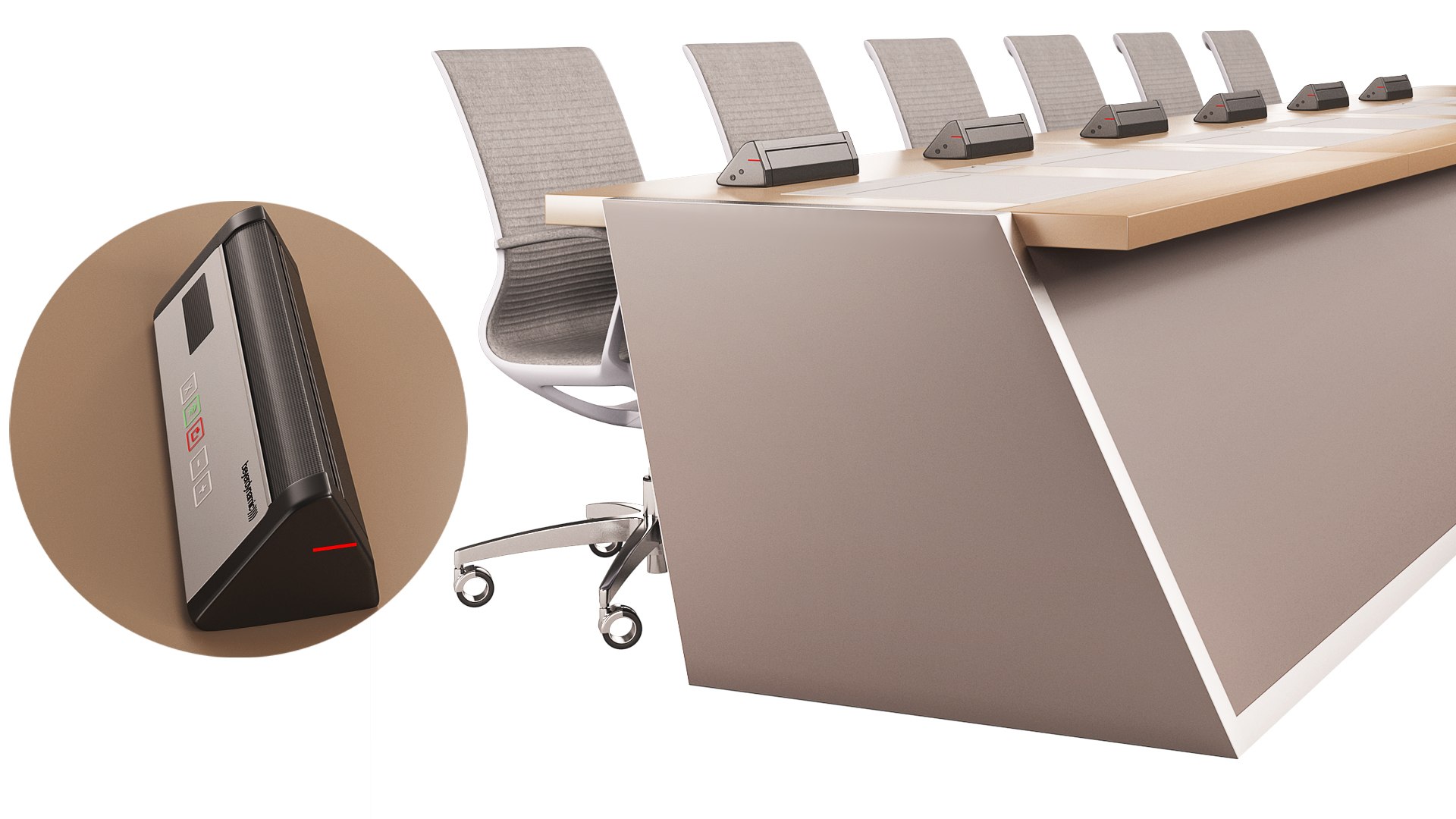 3D Conference Table Set 02 - TurboSquid 2051145