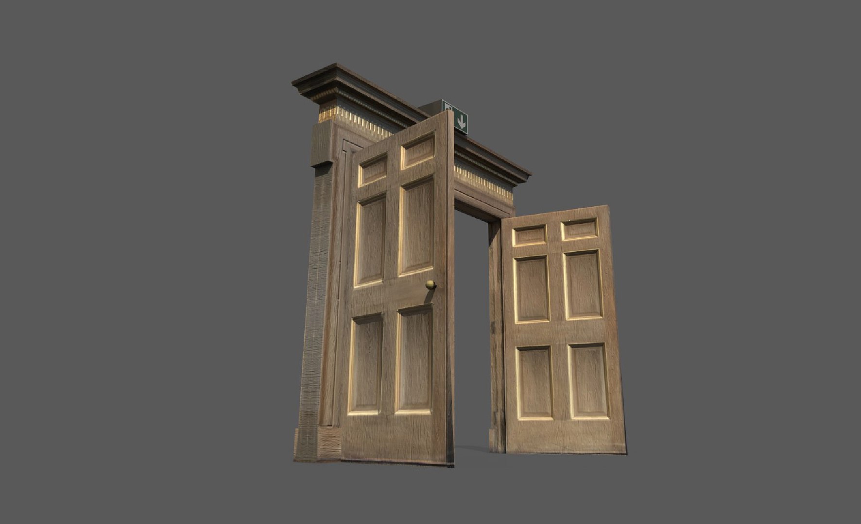 Classic double doors 3D model - TurboSquid 1807290