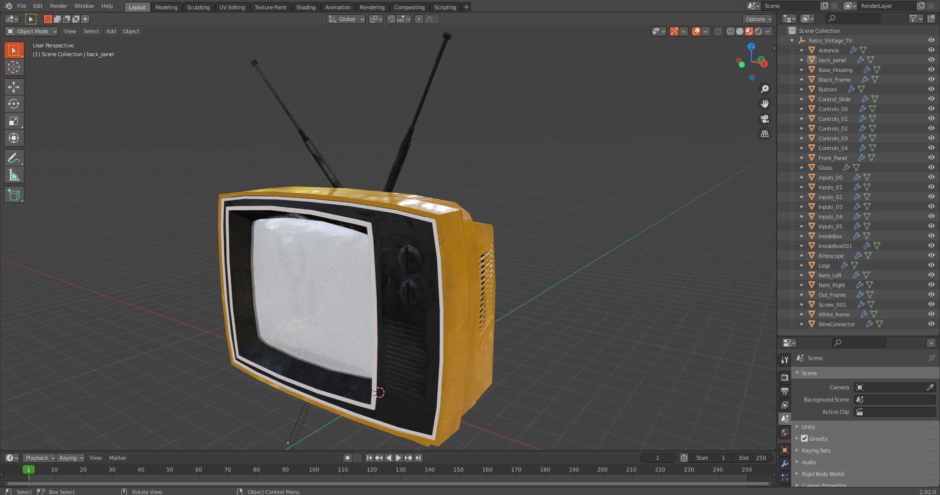 Retro Vintage TV 3D Model - TurboSquid 2167638