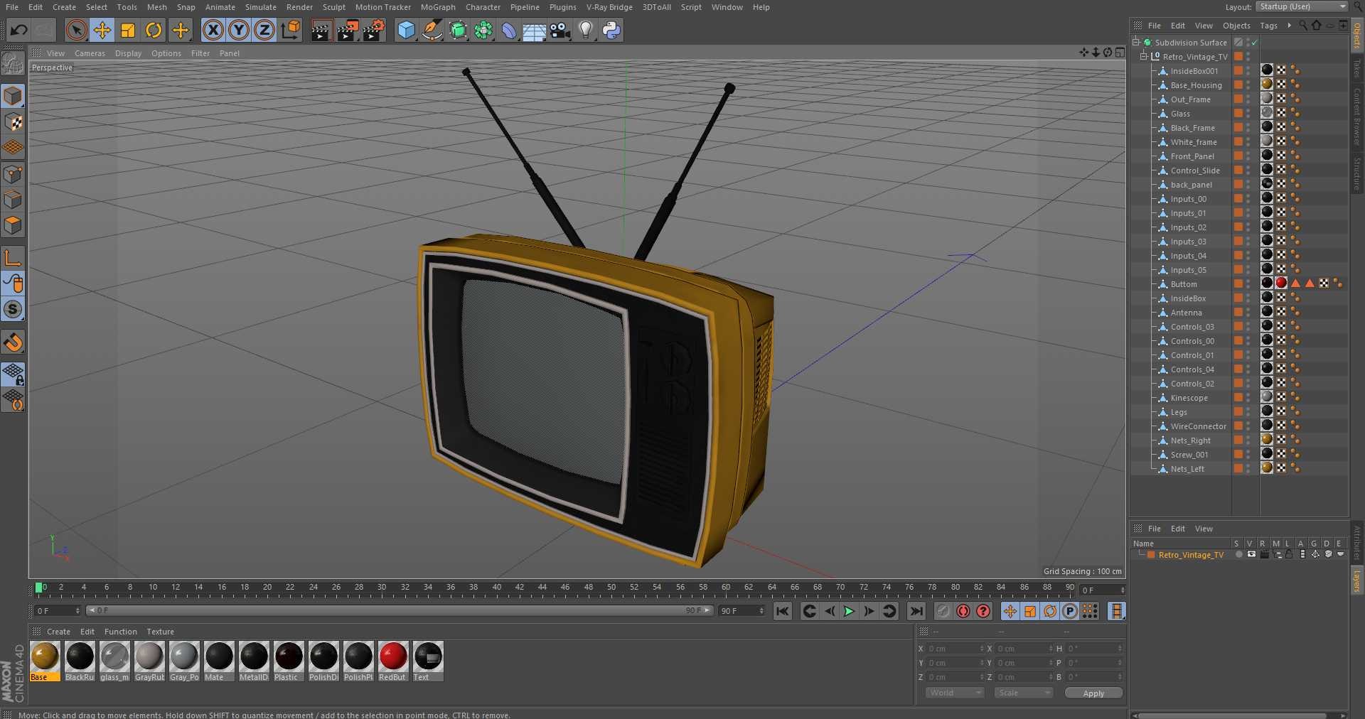 Retro Vintage TV 3D model - TurboSquid 2167638