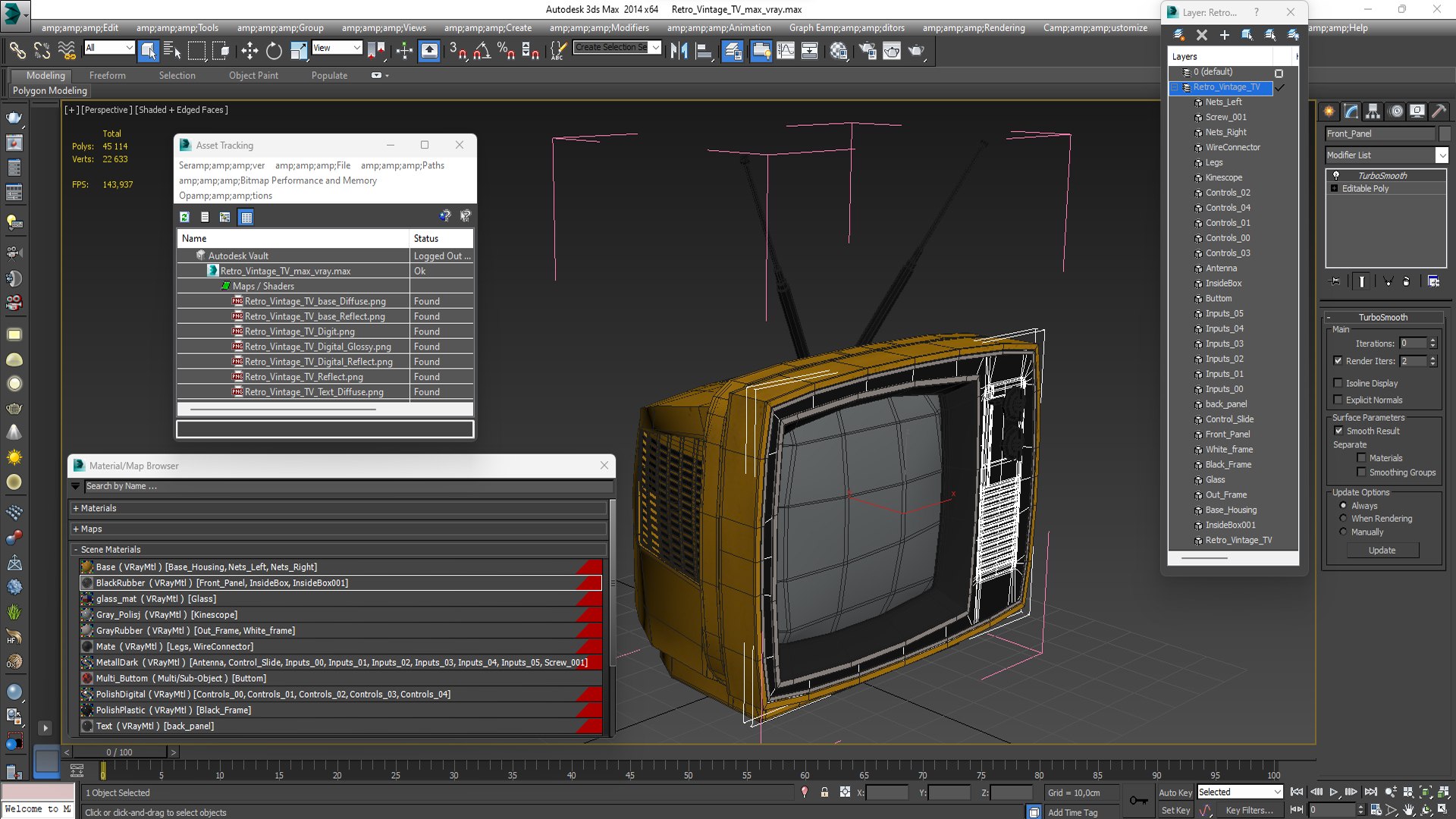 Retro Vintage TV 3D Model - TurboSquid 2167638