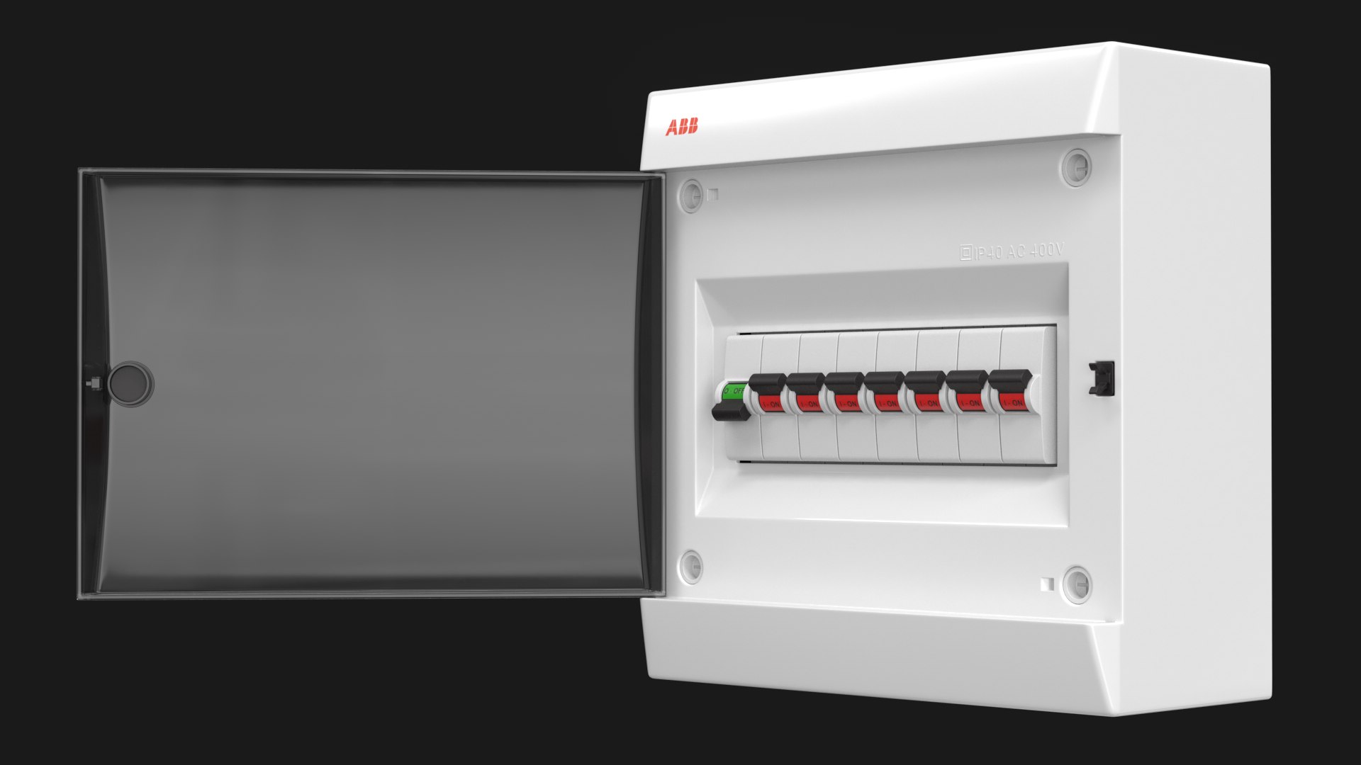 Electrical Panel ABB Unibox IP40 8M Model - TurboSquid 2020580