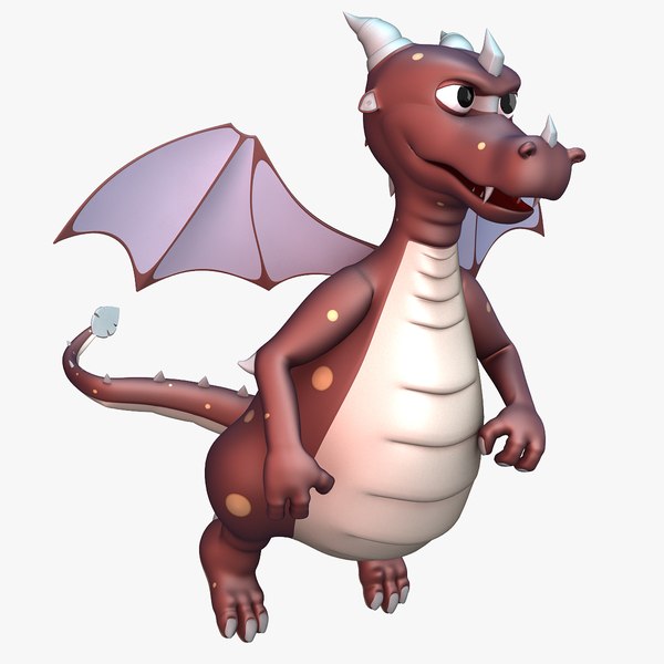 3d draco dragon rigged model