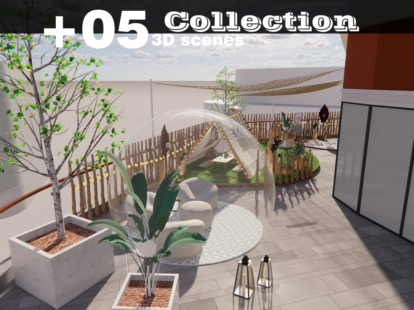 3D Patio Backyard And Garden-A1 - TurboSquid 2038100