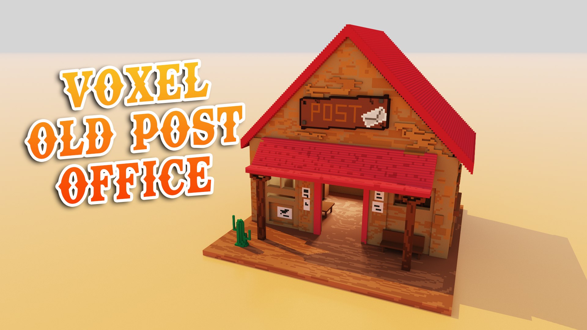 Old Voxel Post Office Design 3D Model - TurboSquid 1805772
