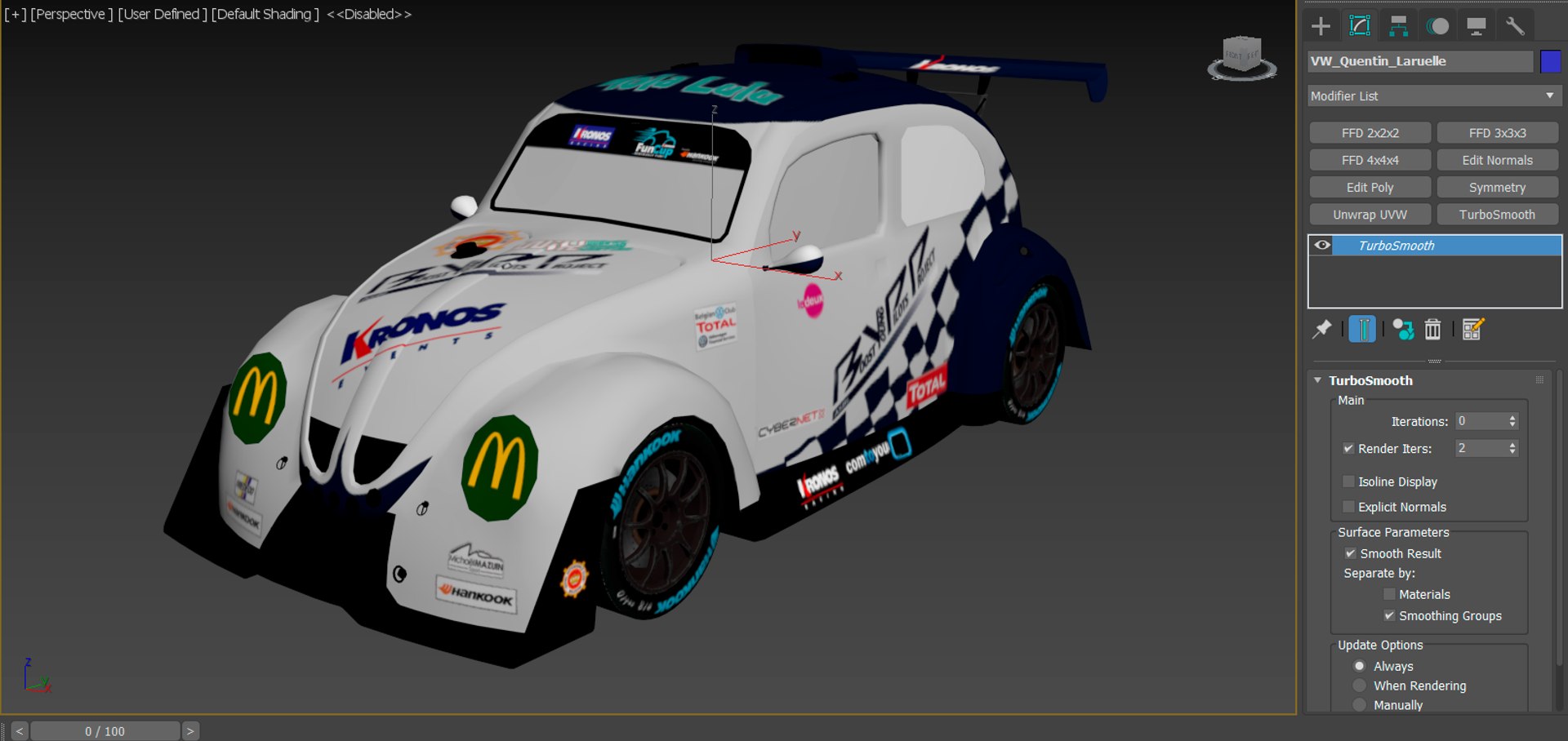 VW Volkswagen Beetle Fun Cup Quentin Laruelle model - TurboSquid 2090641