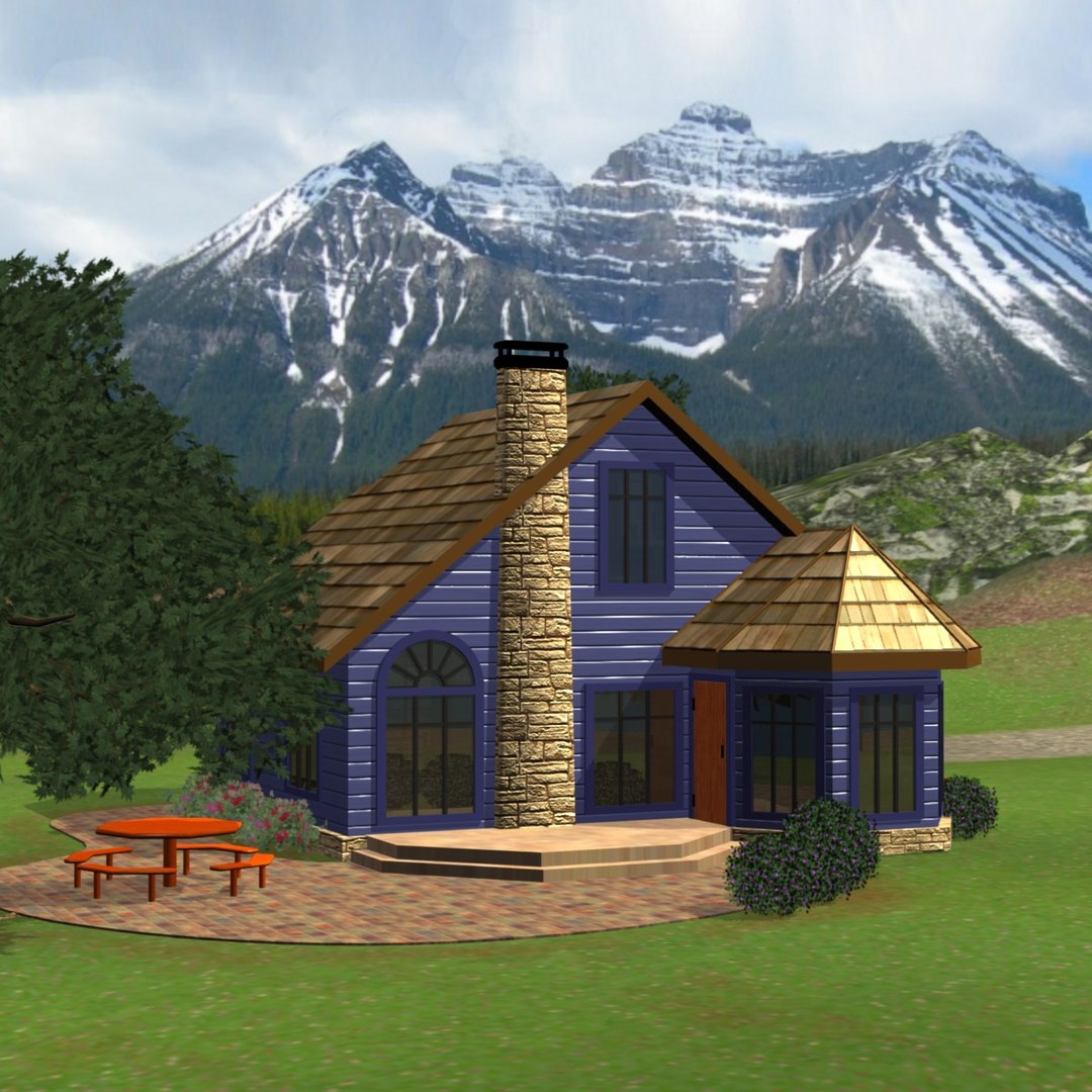 3d model cabin house
