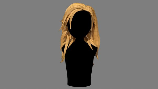 modelo 3d Personaje - Dibujos animados - Chica de pelo largo 03 ...