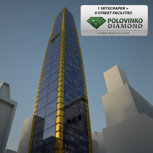 Skyscraper gift street environment 3D model - TurboSquid 1547167