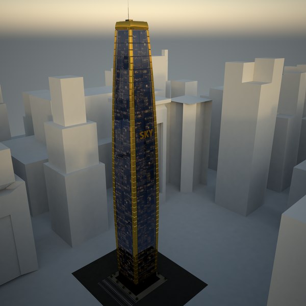 Skyscraper gift street environment 3D model - TurboSquid 1547167