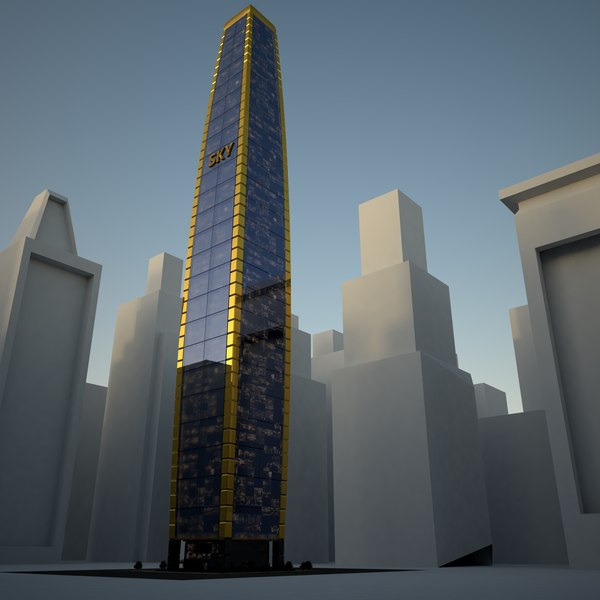 Skyscraper gift street environment 3D model - TurboSquid 1547167