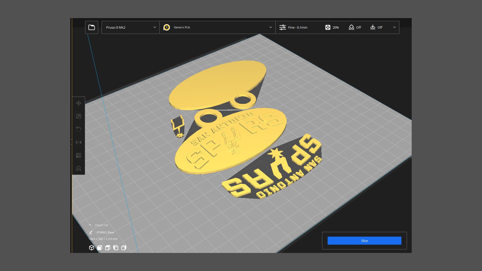 San Antonio Spurs Logo Printable And Renderable Model - TurboSquid 2222808