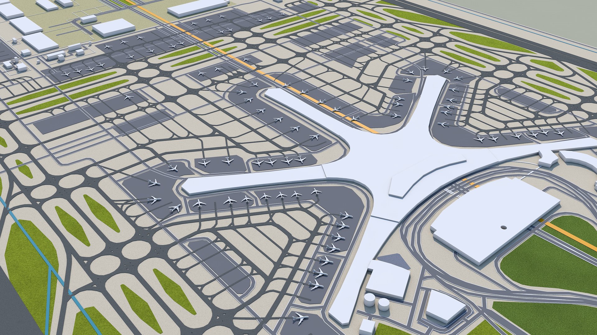 3D City Area Building Model - TurboSquid 1669848