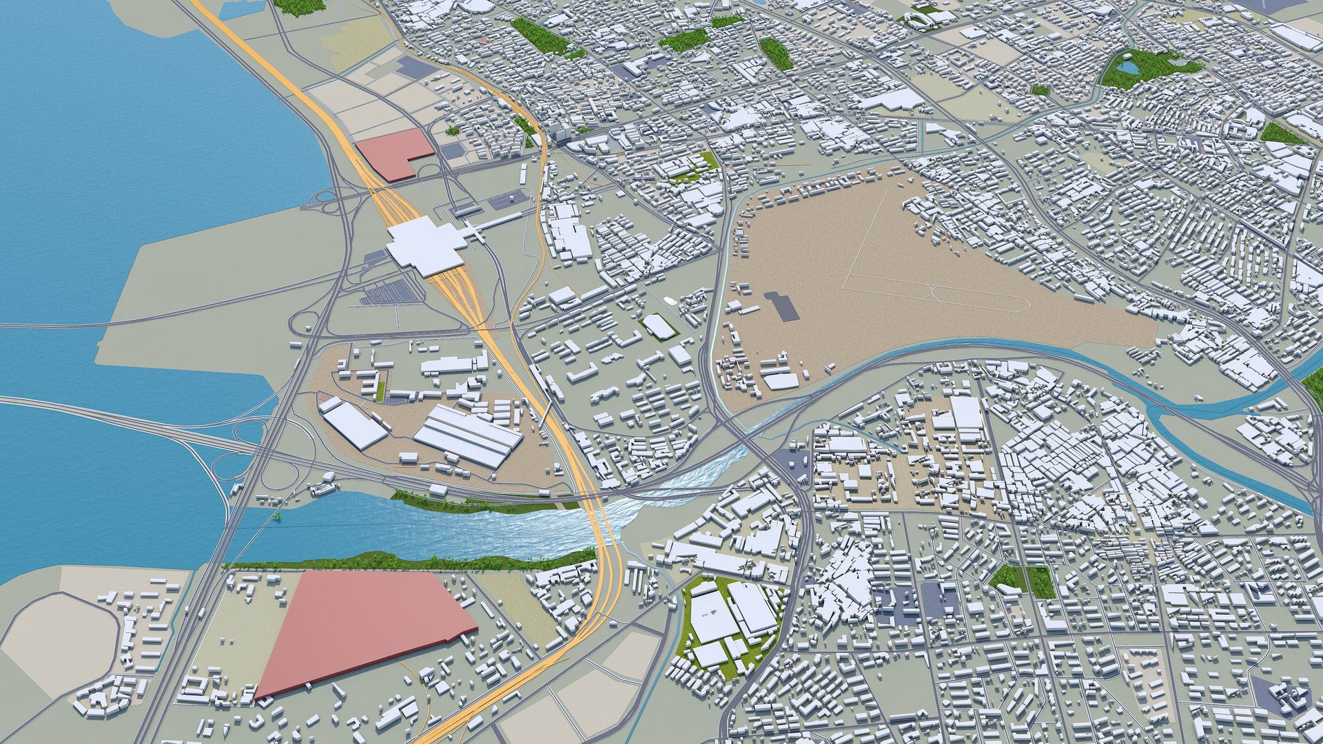 3D City Area Building Model - TurboSquid 1669848