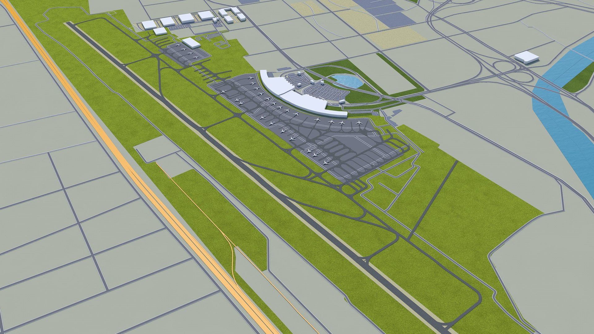 3D City Area Building Model - TurboSquid 1669848