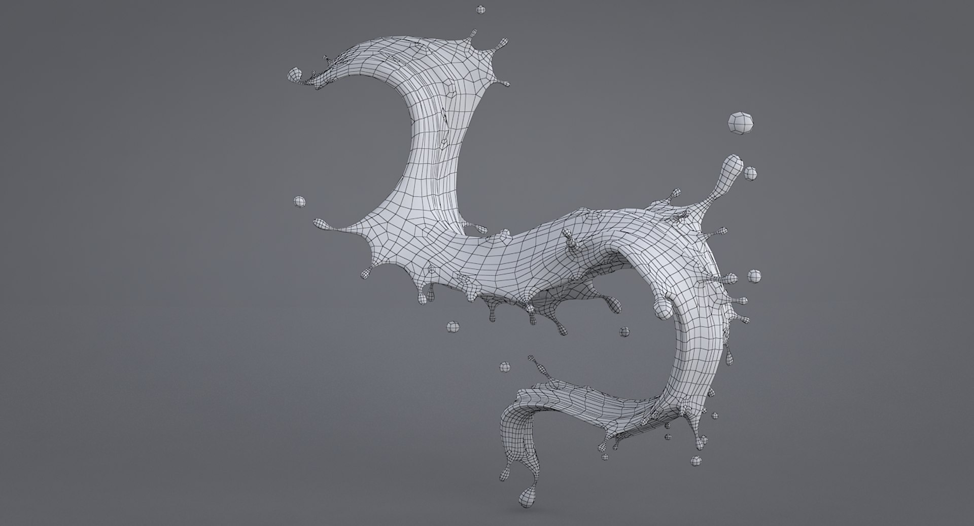 3D abstract water splash model - TurboSquid 1299694
