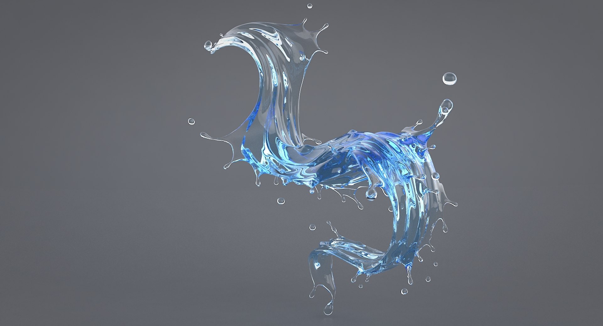 3D Abstract Water Splash Model - TurboSquid 1299694
