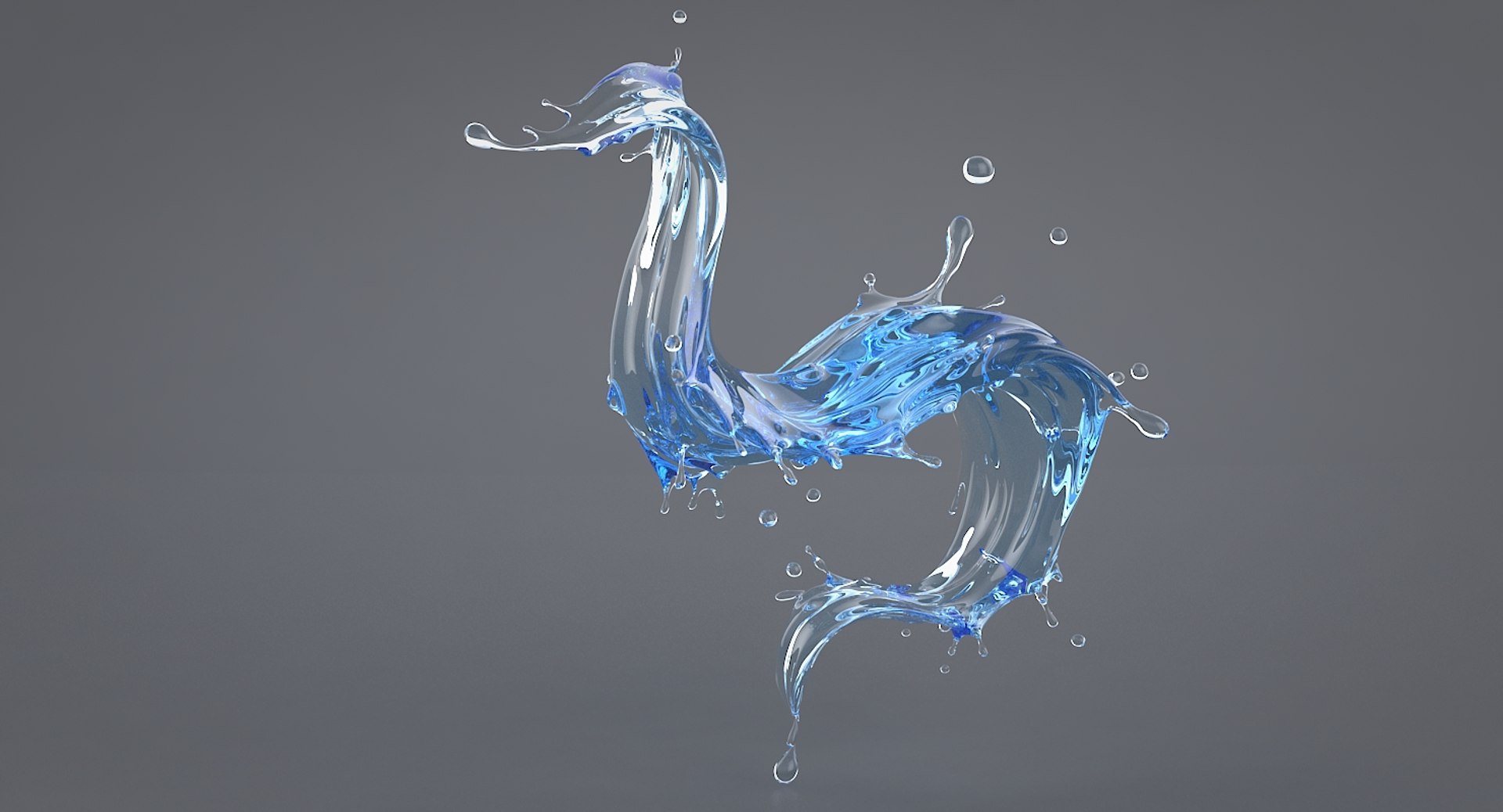 3D Abstract Water Splash Model - TurboSquid 1299694