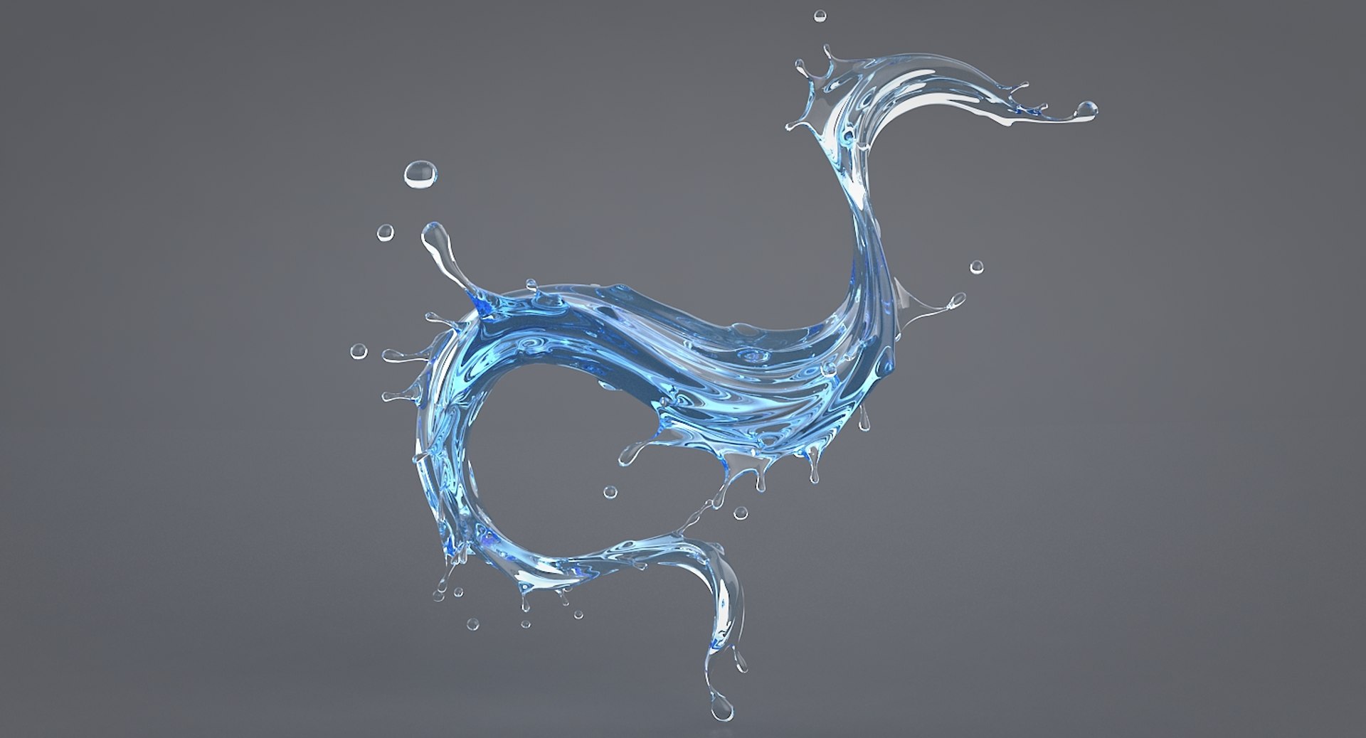 3D Abstract Water Splash Model - TurboSquid 1299694