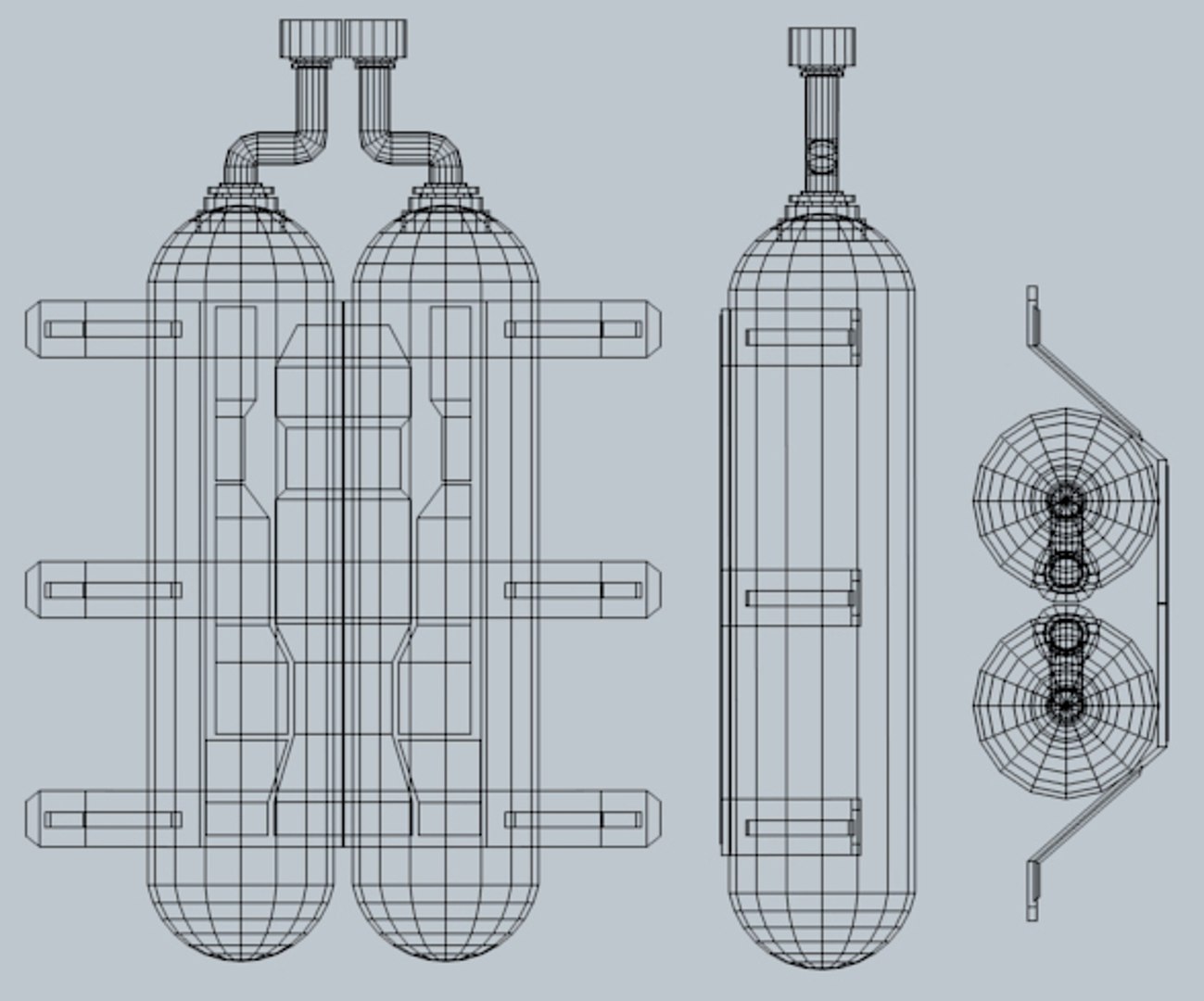 3d Storage Tanks Brace Model