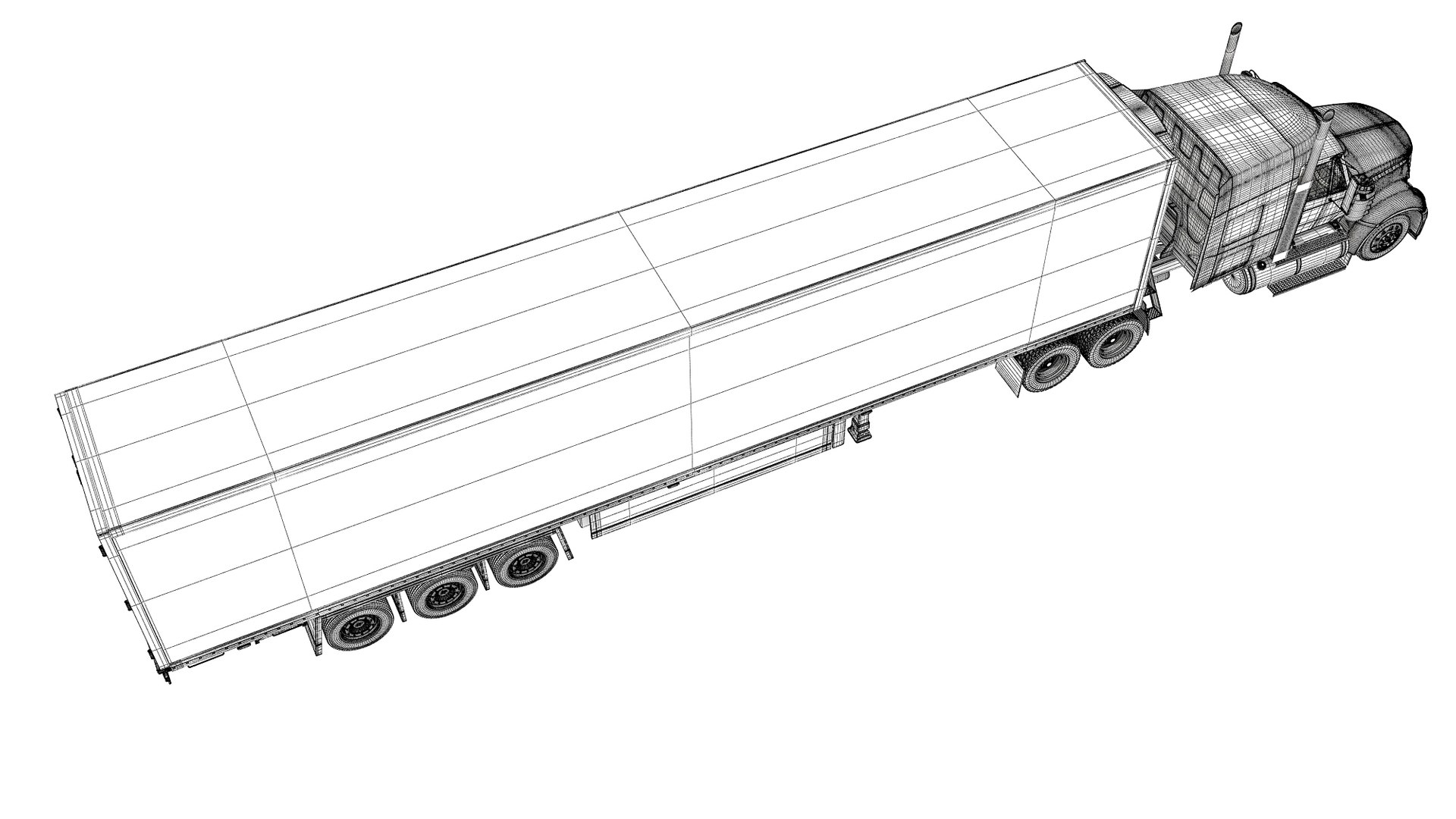 Truck With Reefer Refrigerator Trailer Model - TurboSquid 2020091