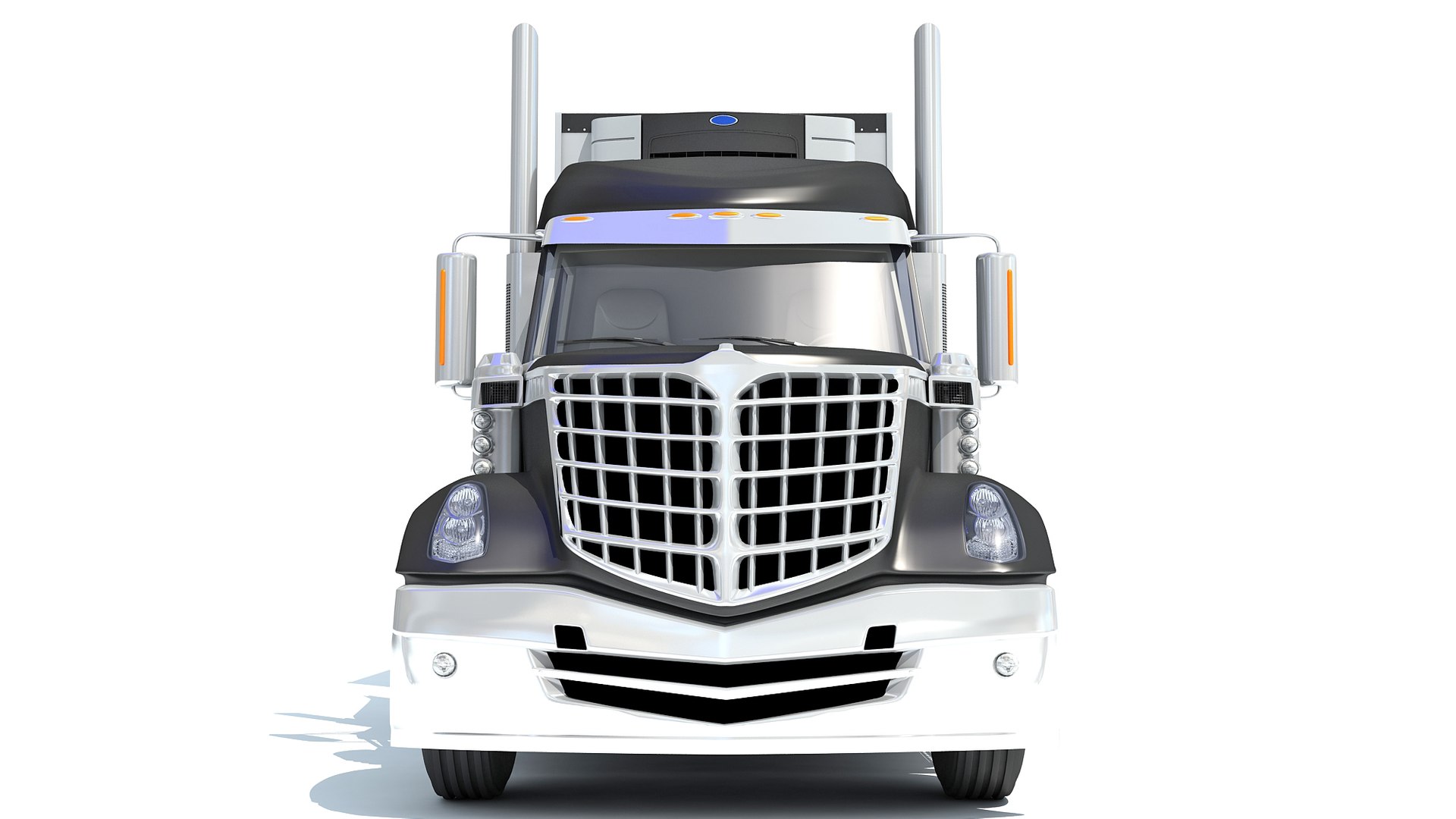 Truck With Reefer Refrigerator Trailer Model - TurboSquid 2020091
