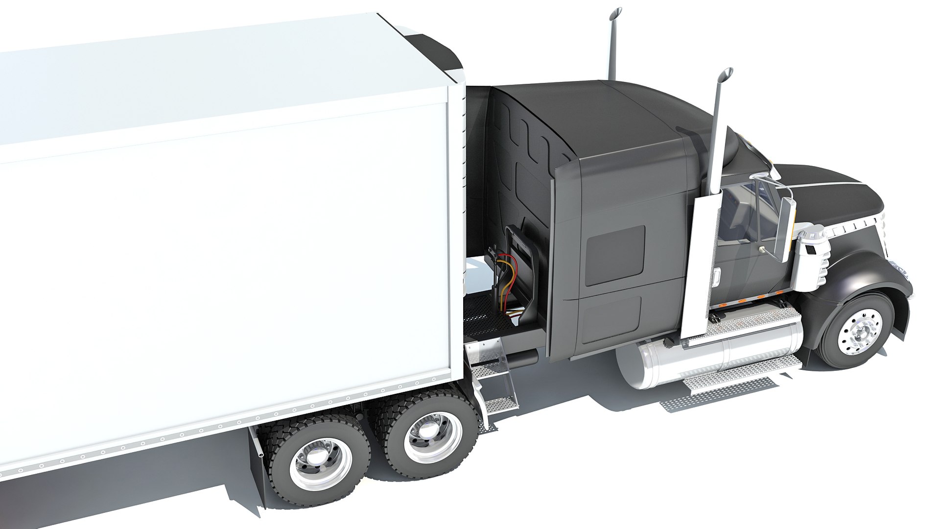 Truck With Reefer Refrigerator Trailer Model - TurboSquid 2020091