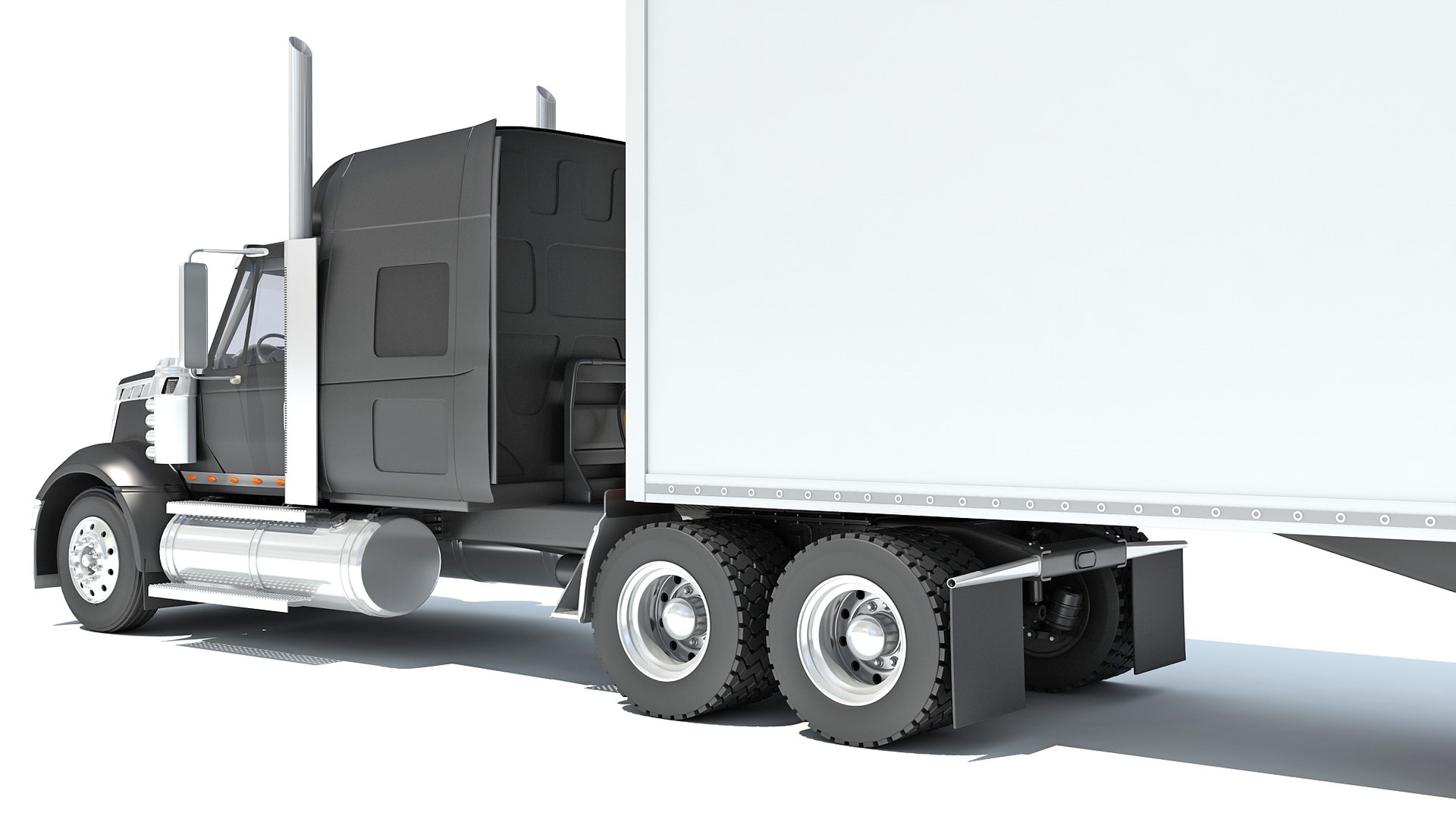 Truck With Reefer Refrigerator Trailer Model - TurboSquid 2020091