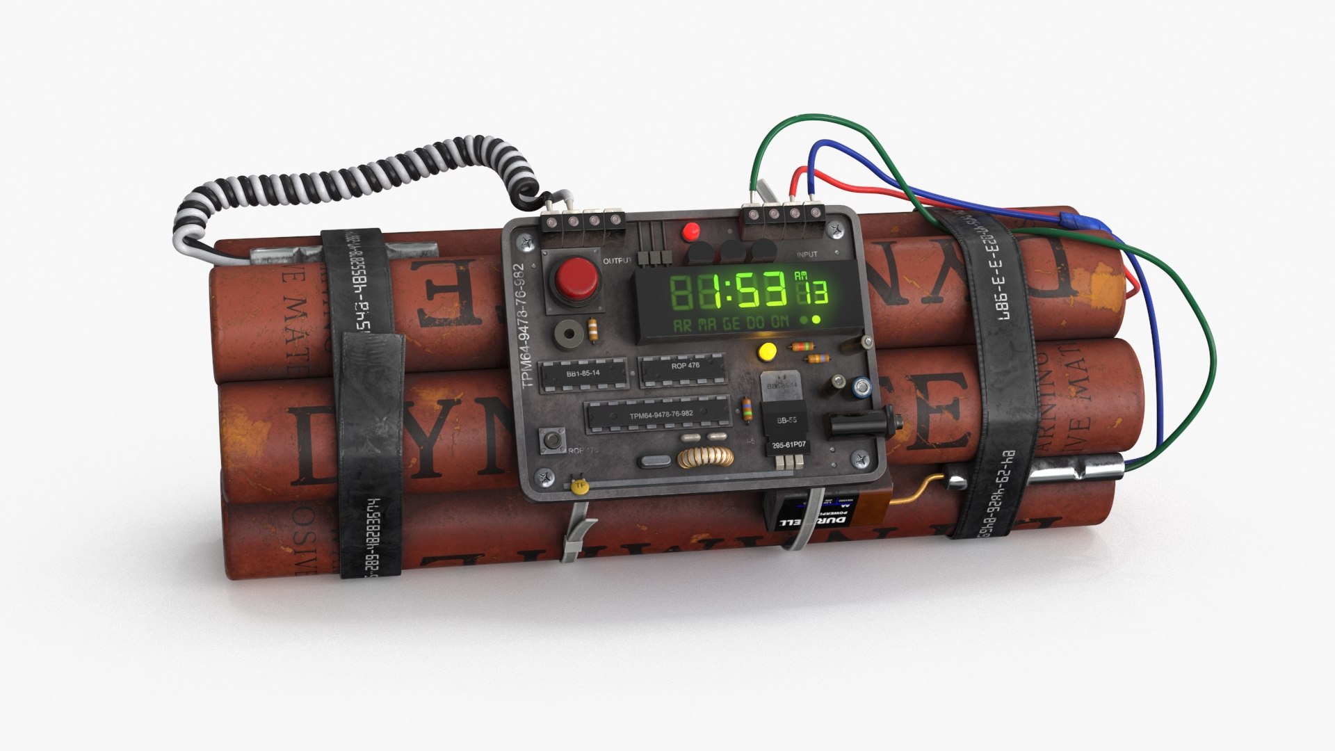 3D Dynamit Time Bomb Model - TurboSquid 2035942