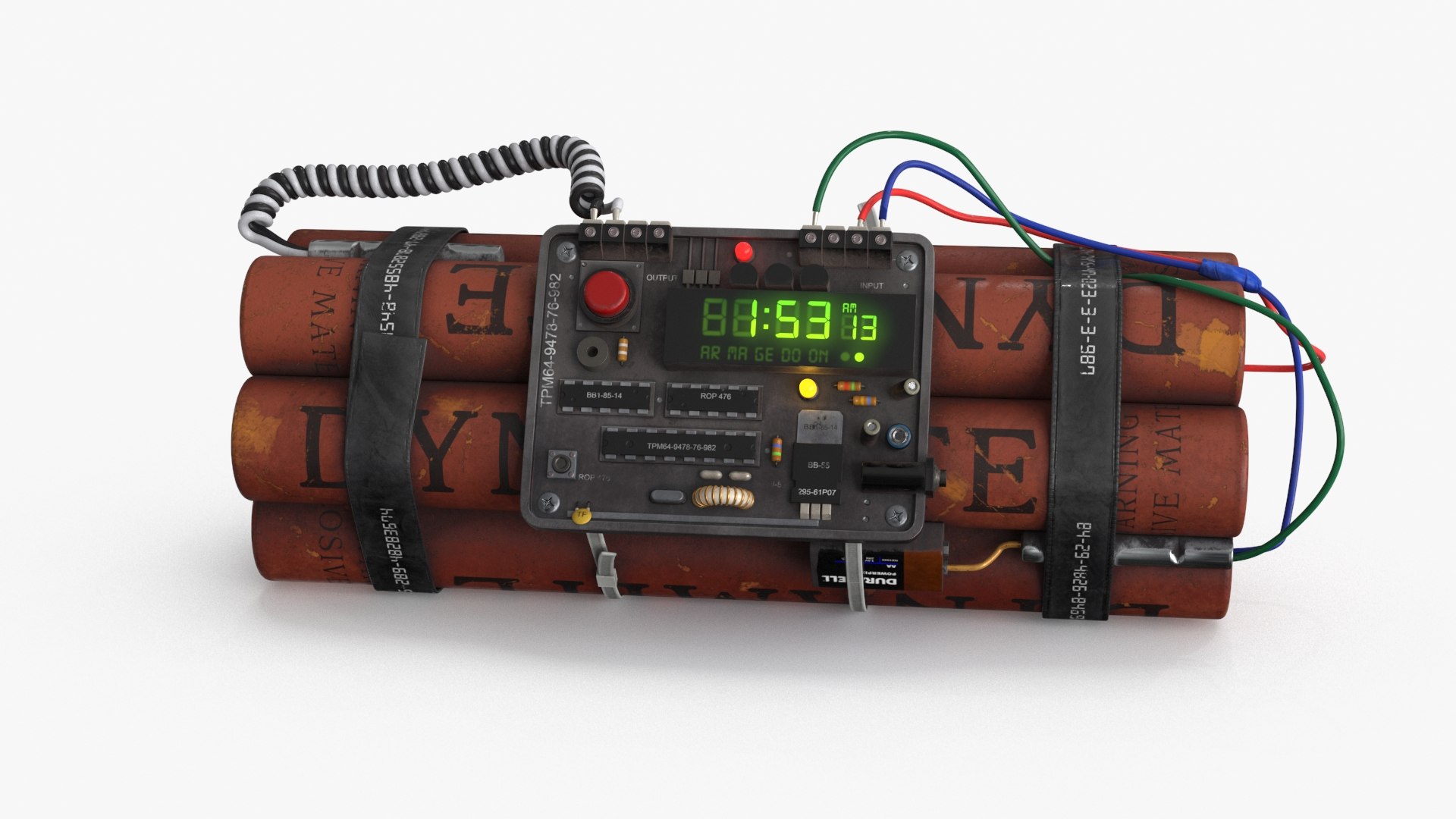 3D Dynamit Time Bomb Model - TurboSquid 2035942