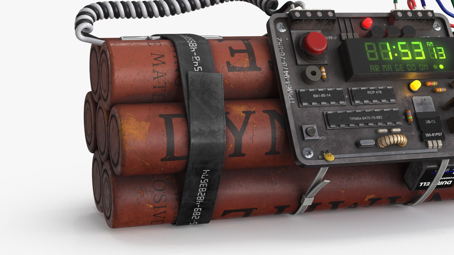 3D Dynamit Time Bomb model - TurboSquid 2035942