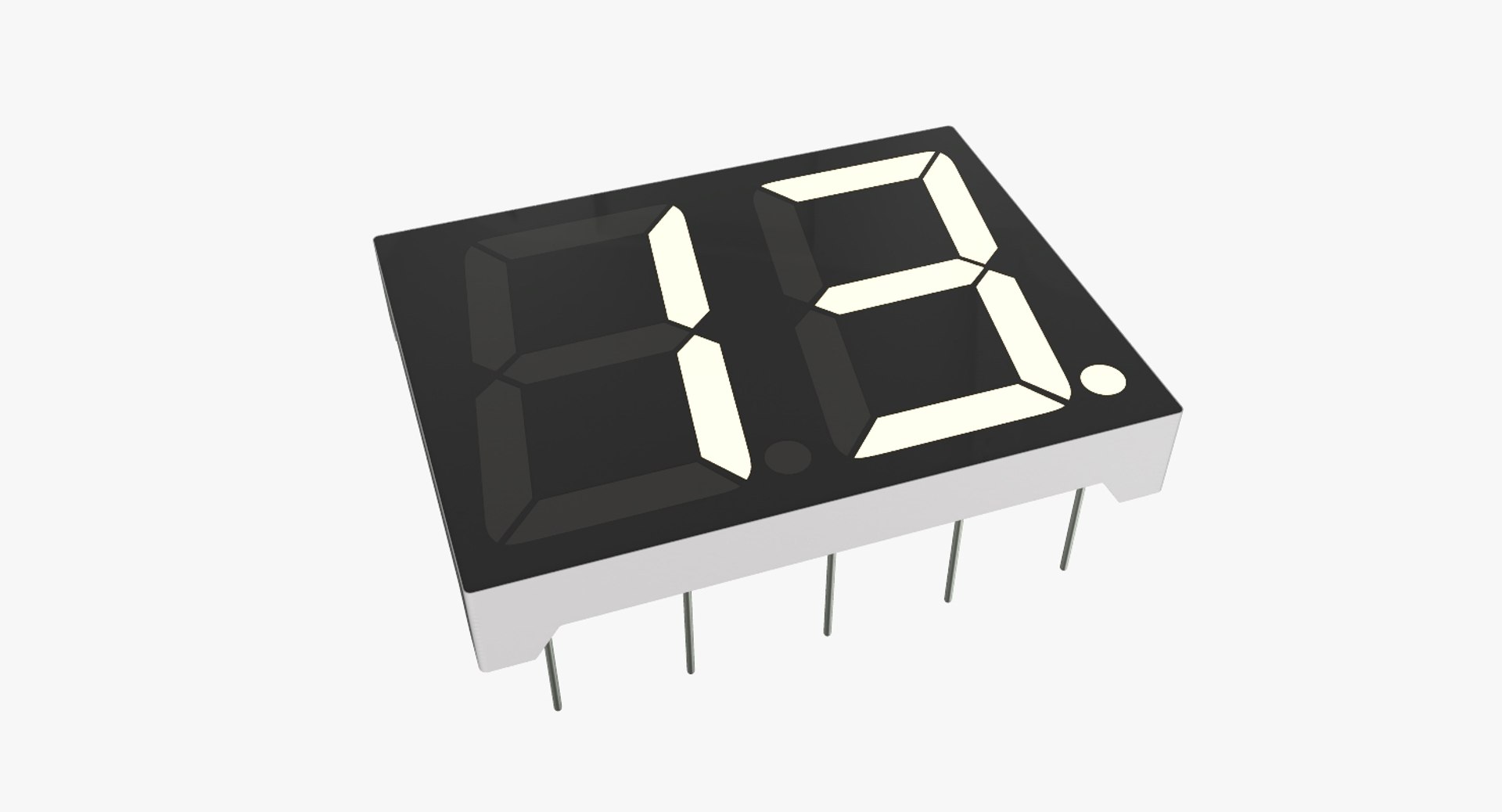 Segment Digit Lcd Double 3D Model - TurboSquid 1397927