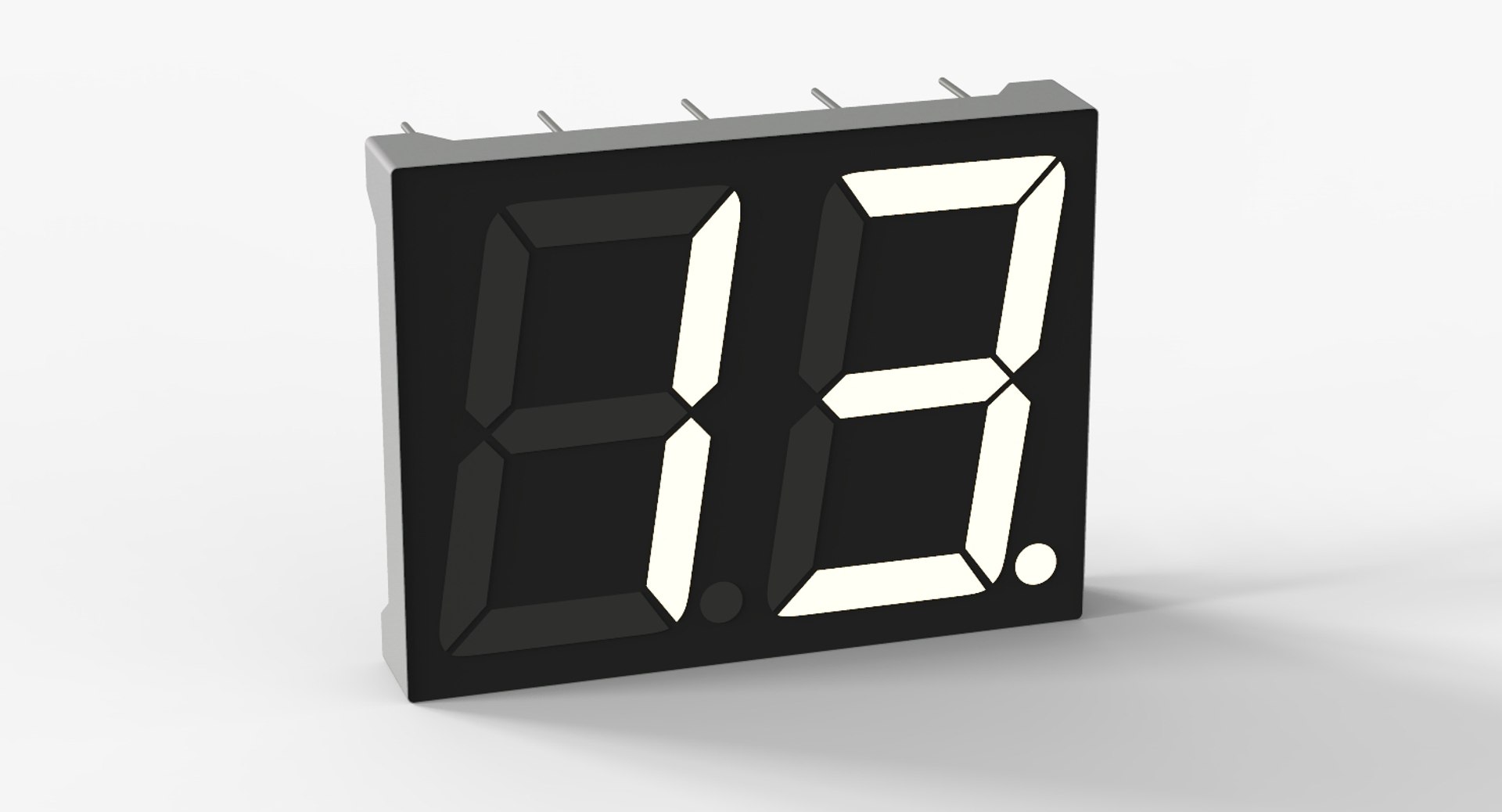 Segment Digit Lcd Double 3D Model - TurboSquid 1397927