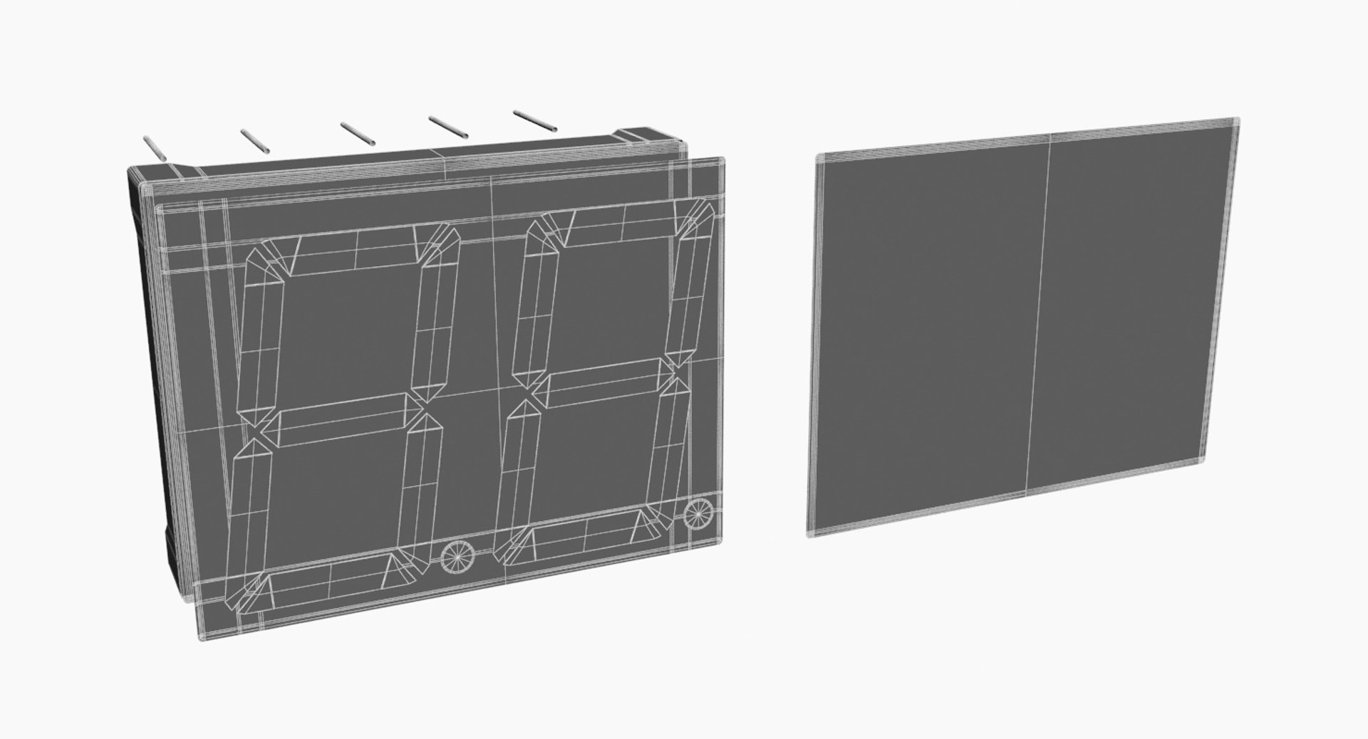Segment Digit Lcd Double 3D Model - TurboSquid 1397927