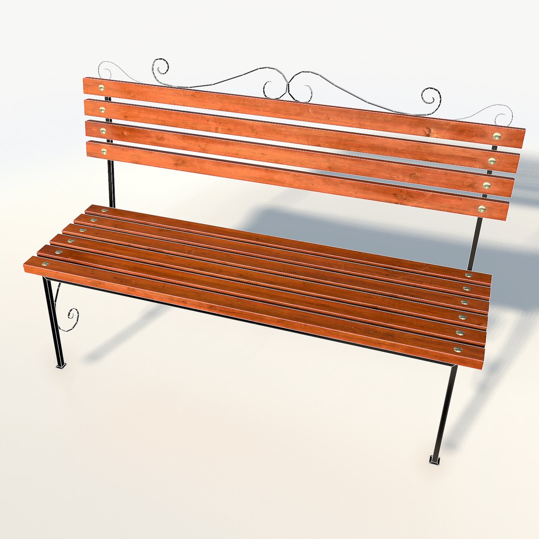 3d Park Bench Model