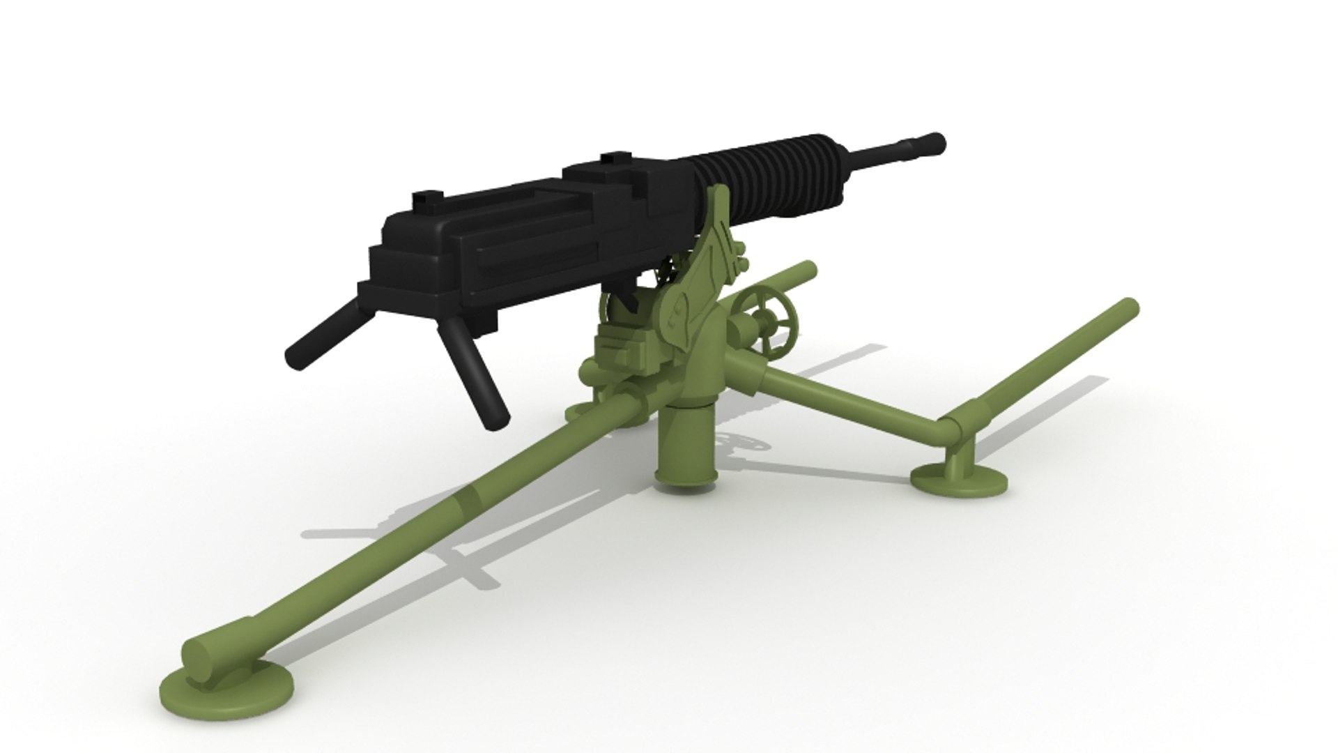 Type 92 Machine Gun 3d Obj