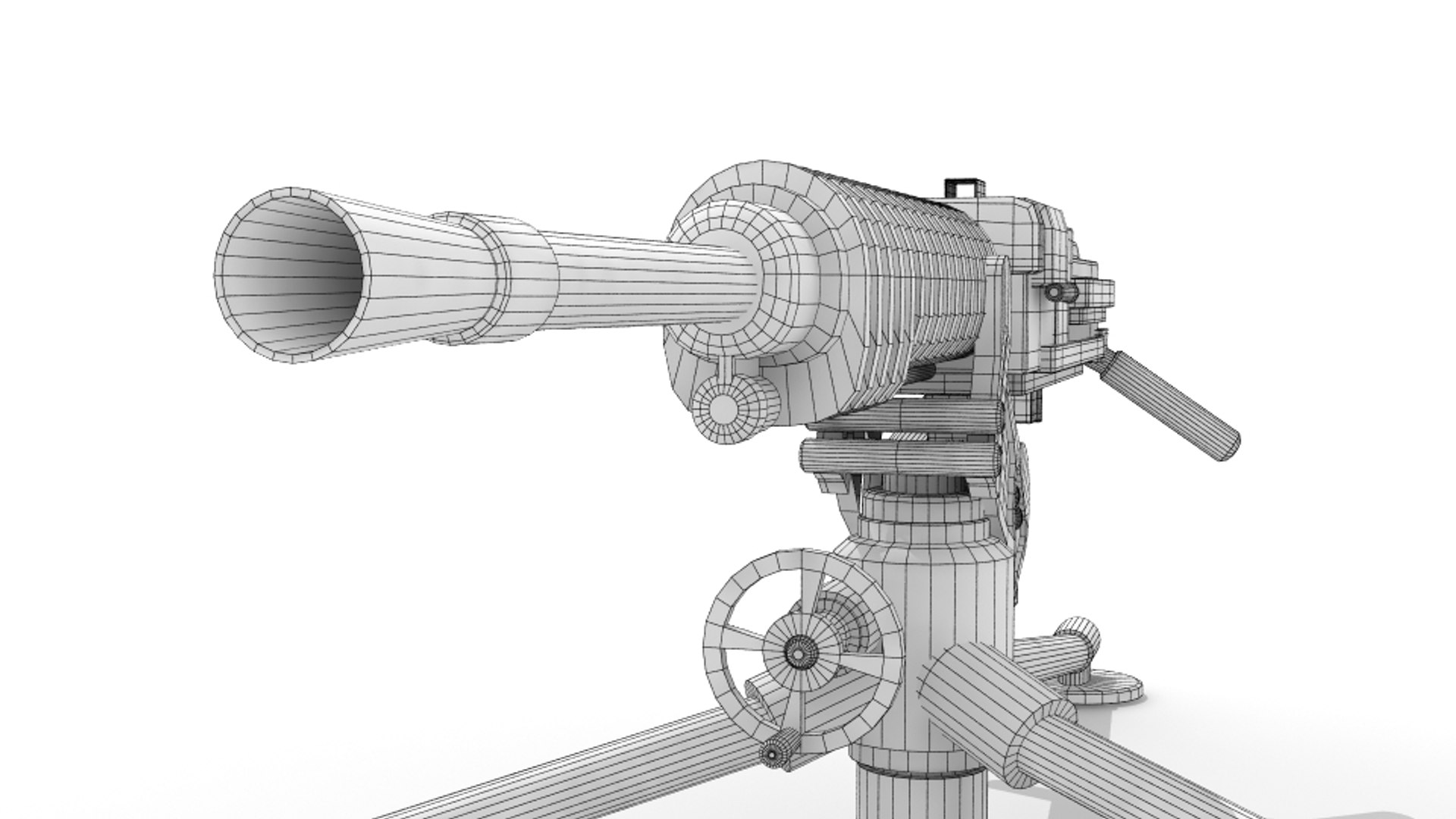 Type 92 Machine Gun 3d Obj