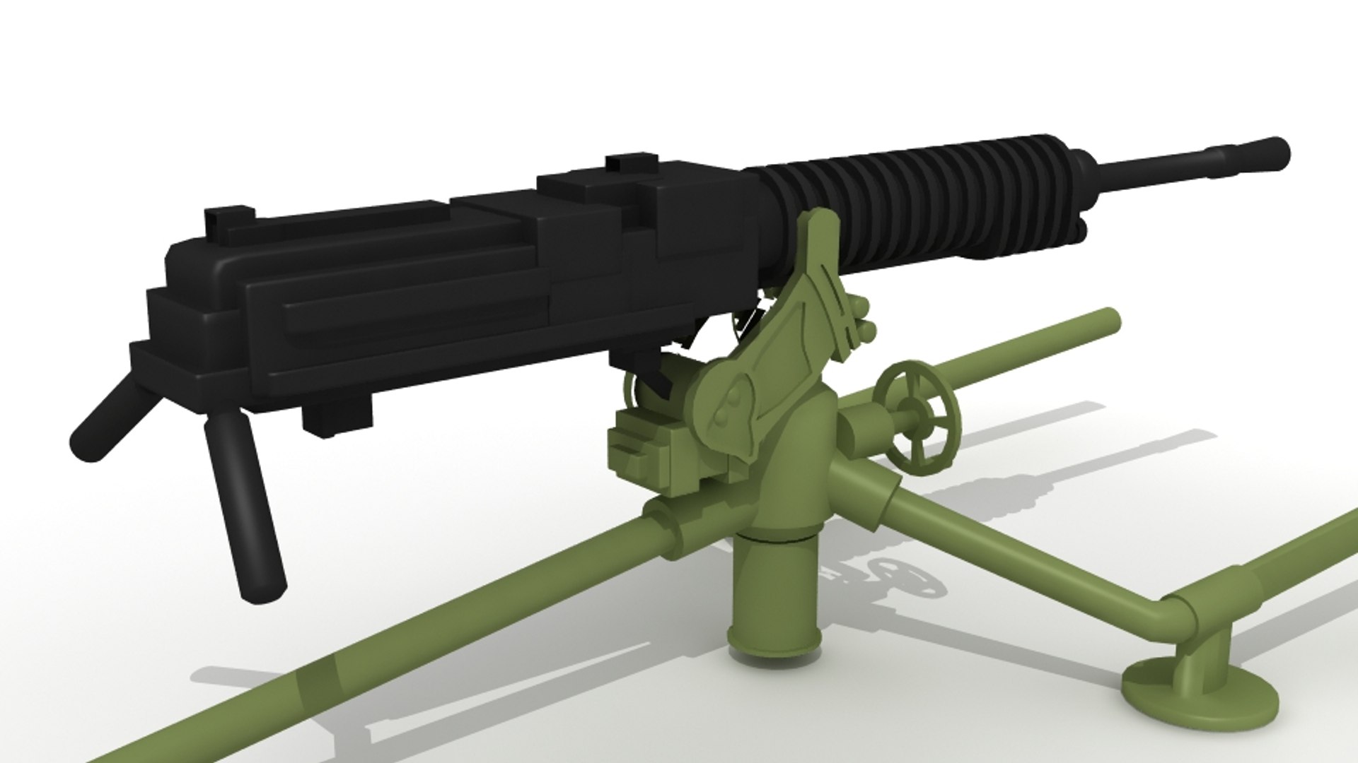 Type 92 Machine Gun 3d Obj