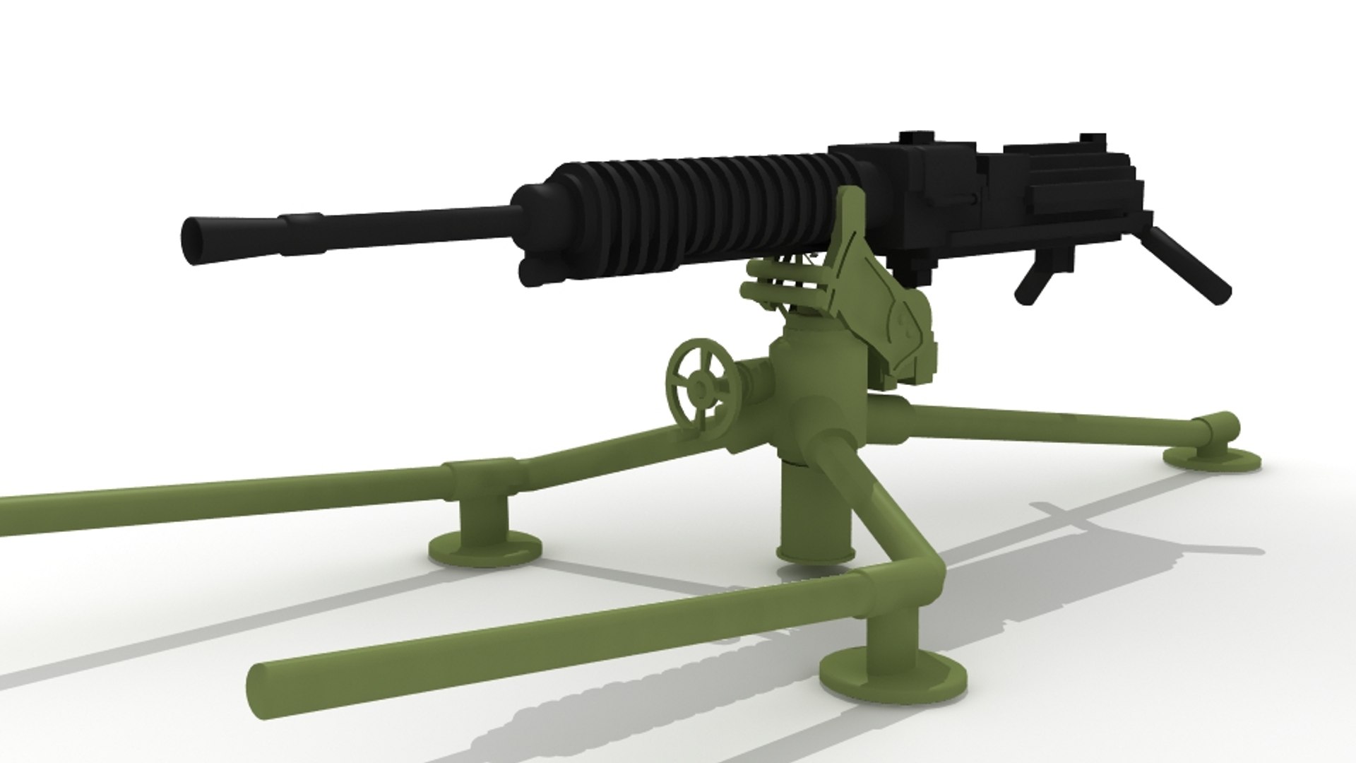 Type 92 Machine Gun 3d Obj