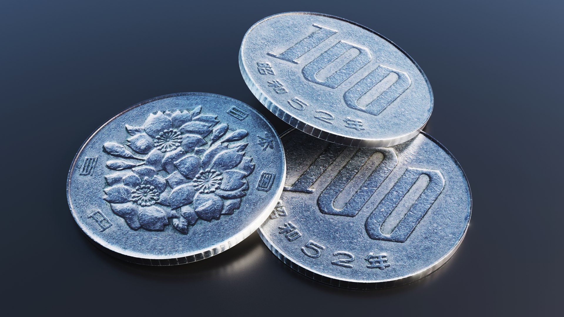 Japanese Yen Coin 3D Model - TurboSquid 2293717