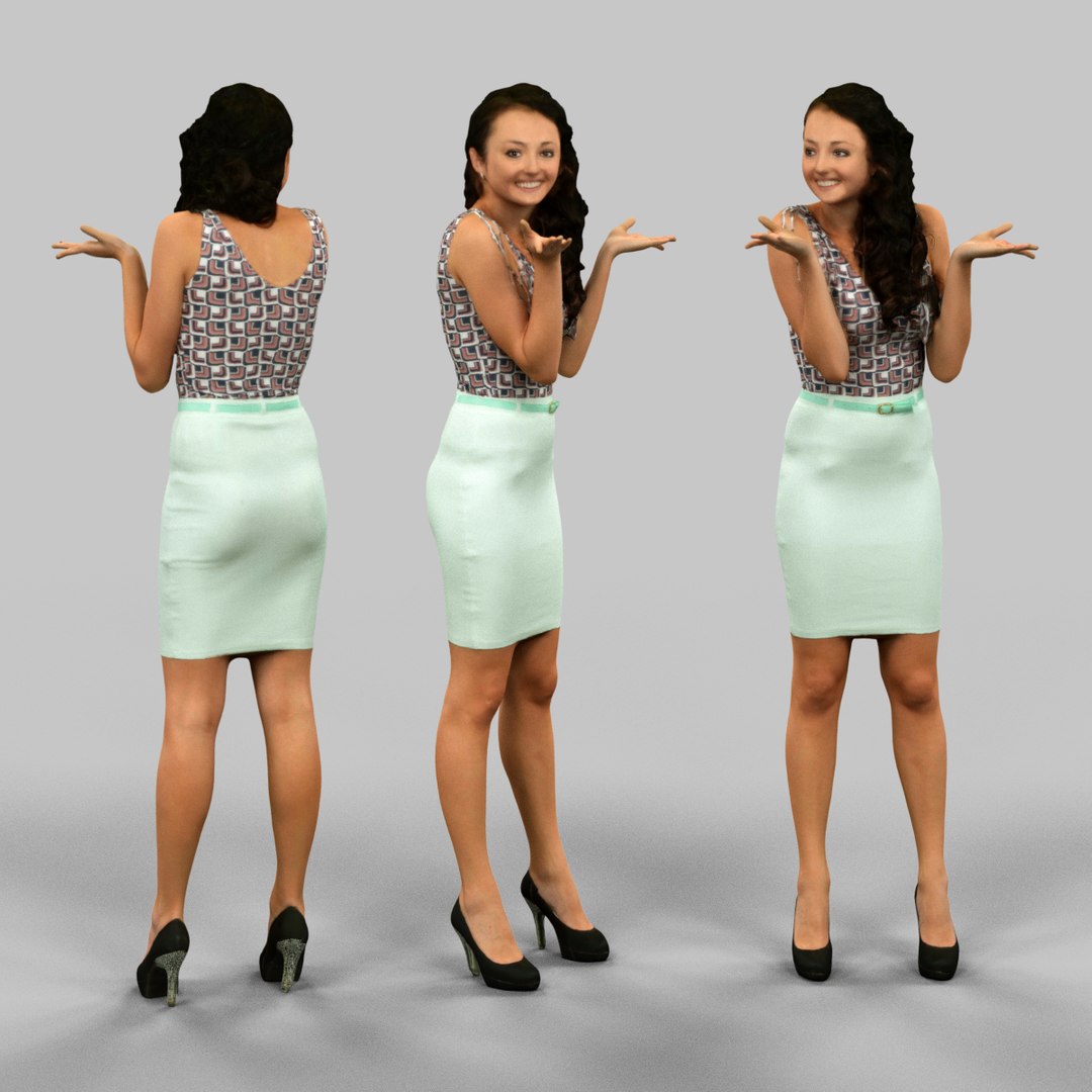 12 Realistic Characters 3d Model