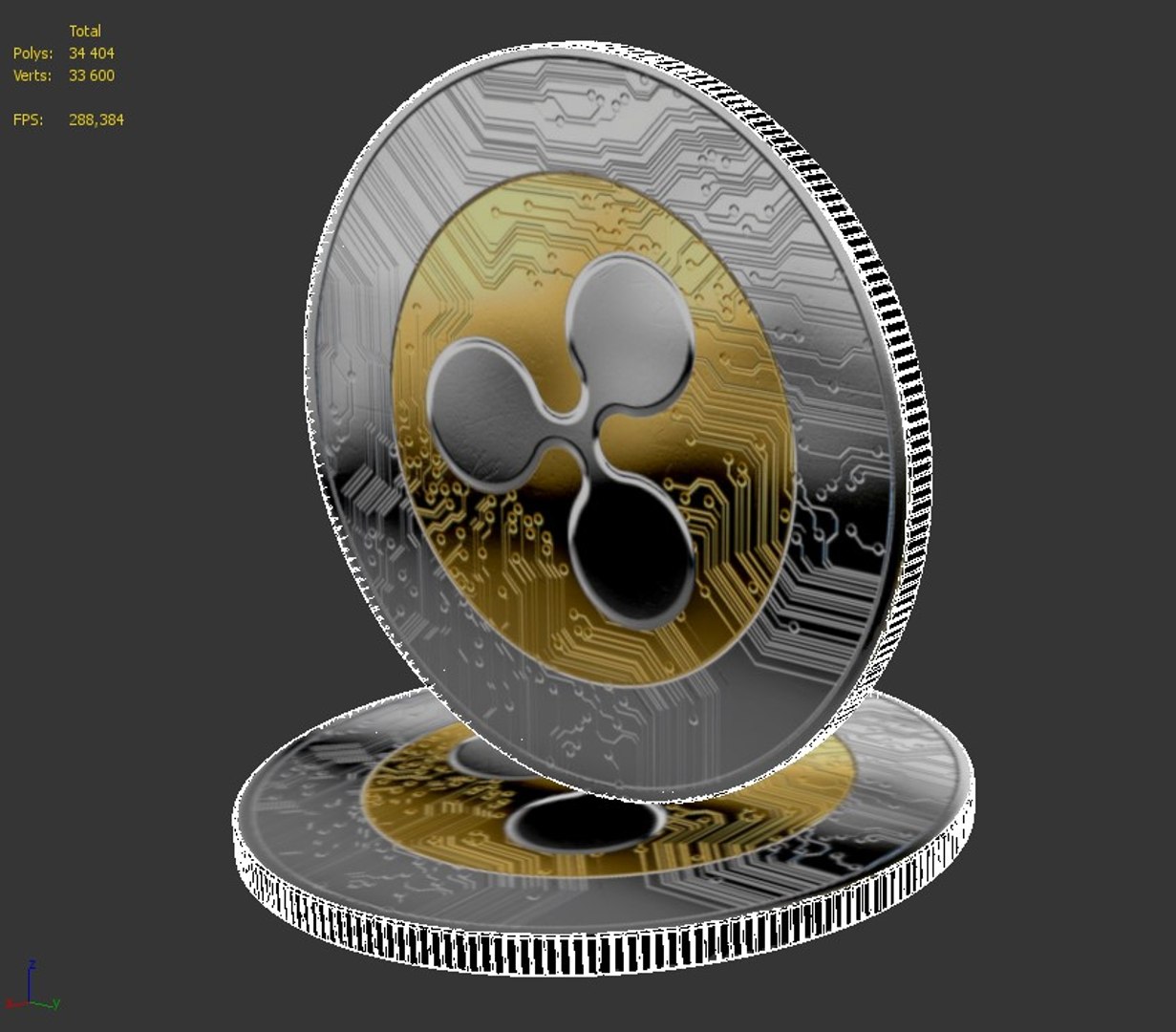 3D Ripple Coin Model - TurboSquid 1571225