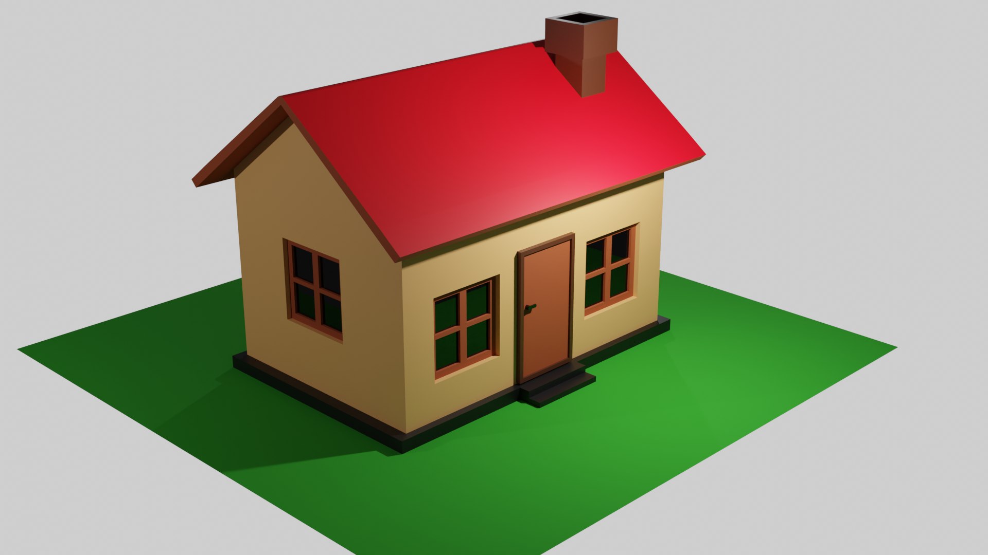 3D Simple House Low Poly Model - TurboSquid 2098034