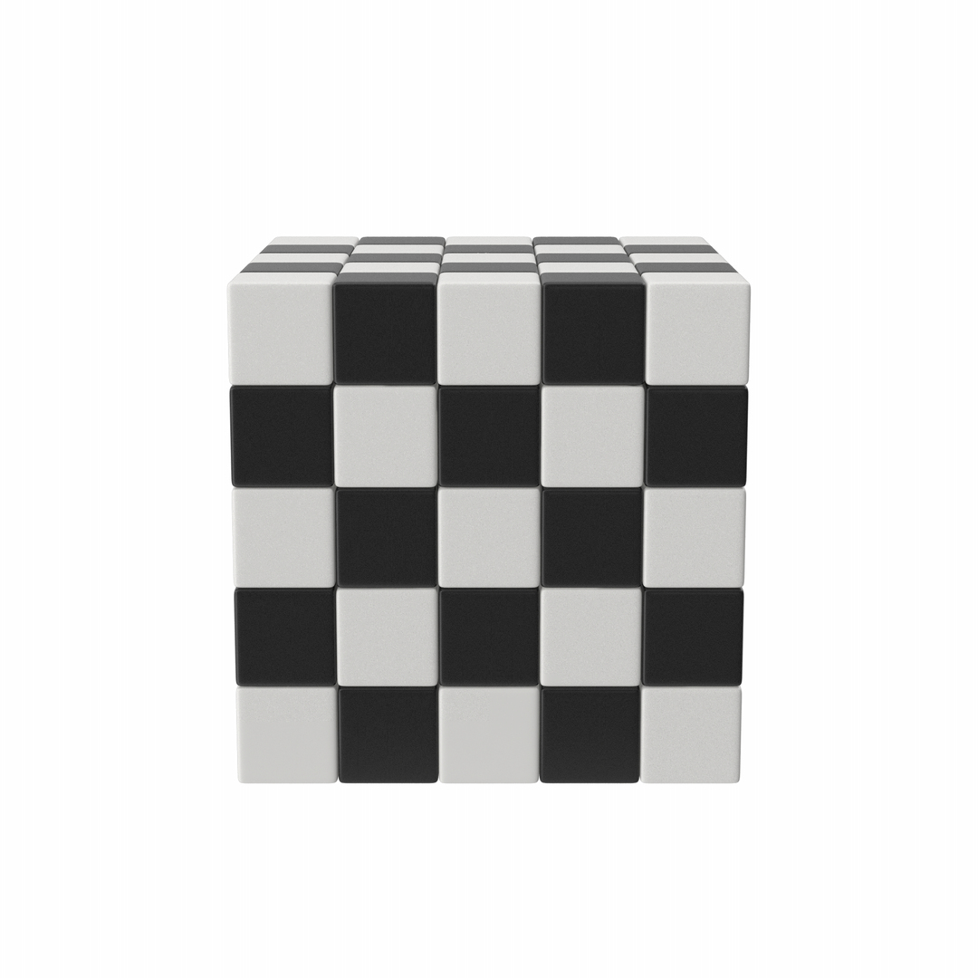 Black And White Cube 3D - TurboSquid 2224265