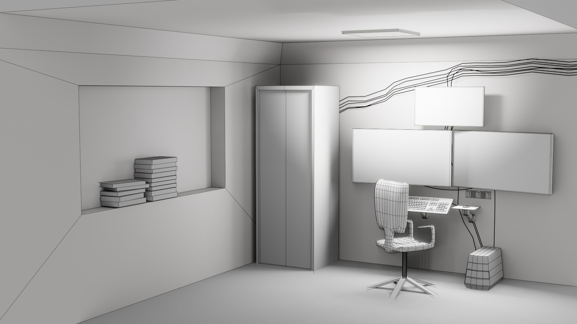 Hacker Workspace - Low poly - Game Ready 3D model - TurboSquid 1760640