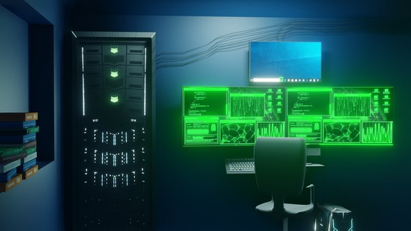 Hacker Workspace - Low poly - Game Ready 3D model - TurboSquid 1760640