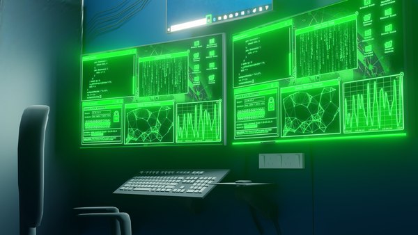Hacker Workspace - Low poly - Game Ready 3D model - TurboSquid 1760640