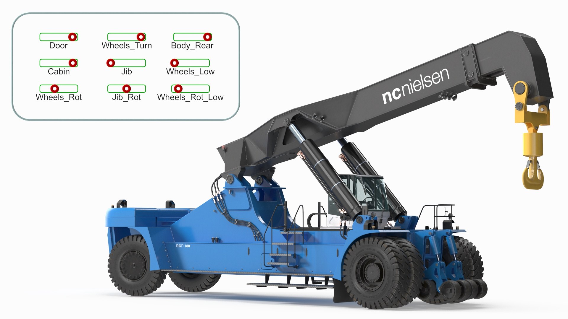 Reach Stacker Container Handler NC Nielsen Rigged 3D - TurboSquid 2295575